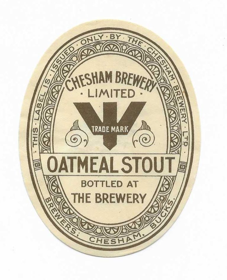CHESHAM OATMEAL STOUT – (NOT BRACKLEY) – 96mm TALL – British Beer Labels