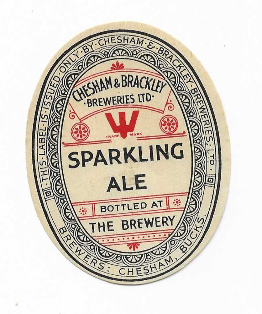 CHESHAM & BRACKLEY – SPARKLING ALE – 83mm TALL – British Beer Labels