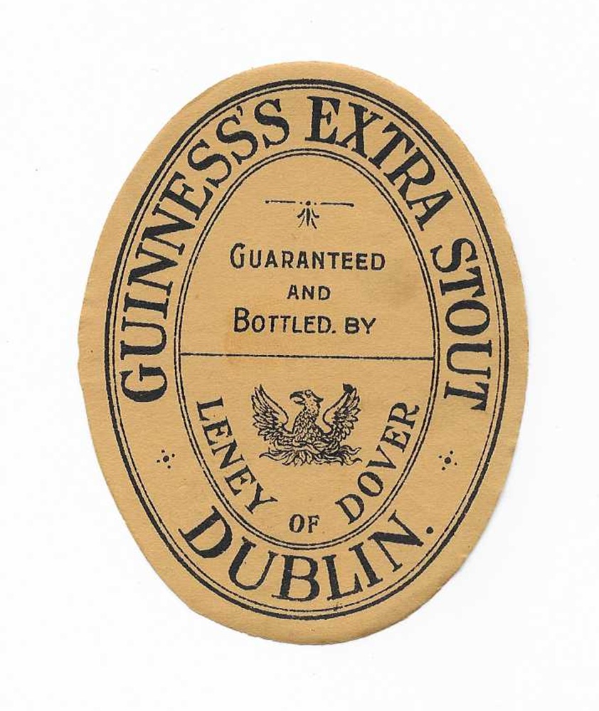 GUINNESS – LENEY OF DOVER – DUBLIN – 87mm TALL – British Beer Labels