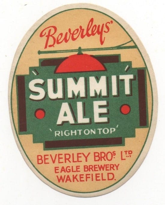 BEVERLEY SUMMIT ALE OVAL | British Beer Labels