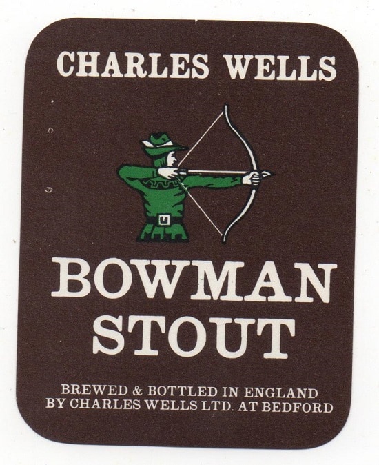 CHARLES WELLS - BOWMAN STOUT - PRE CONTENTS | British Beer Labels