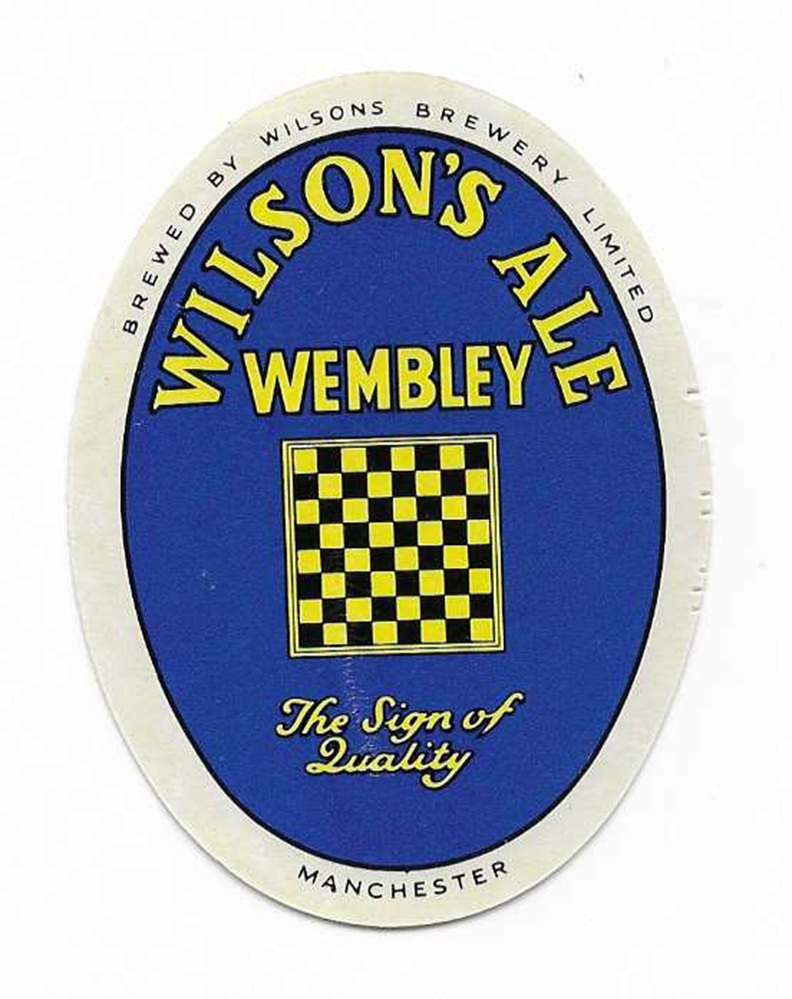 WILSON’S OF MANCHESTER – WEMBLEY ALE 75mm – British Beer Labels