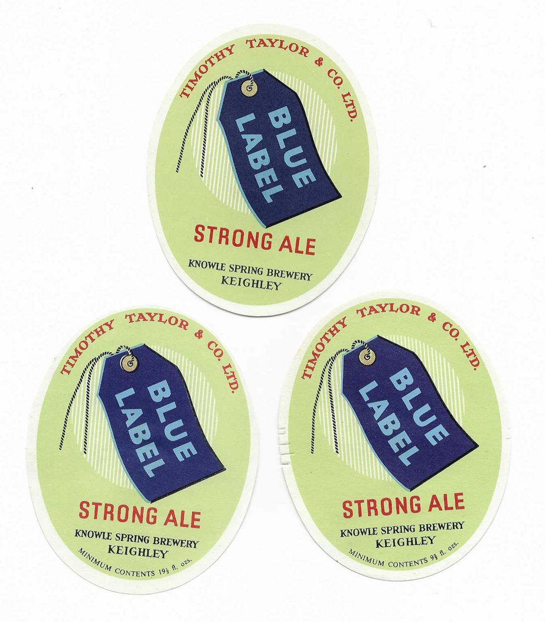 TIMOTHY TAYLOR – 3 DIFFERENT BLUE LABEL – SEE BOTH PICS – British Beer ...