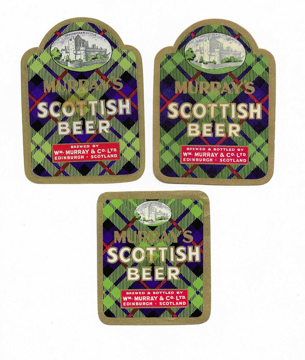 WILLIAM MURRAY & CO.LTD. – EDINBURGH – 3 DIFFERENT – SEE 2 PICS ...