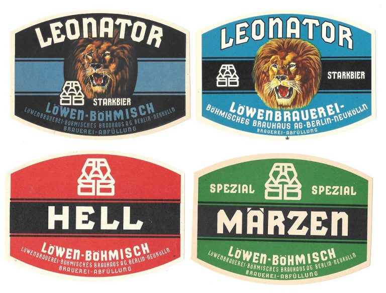 GERMAN – LOWENBRAU GROUP D – British Beer Labels