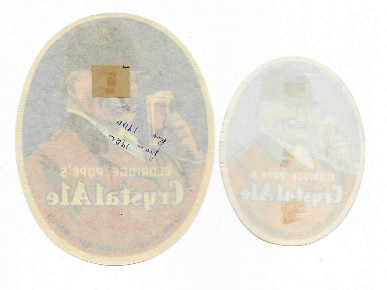 ELDRIDGE POPE OF DORCHESTER – 2 CRYSTAL ALE LABELS – LARGE IN USE 1926 ...