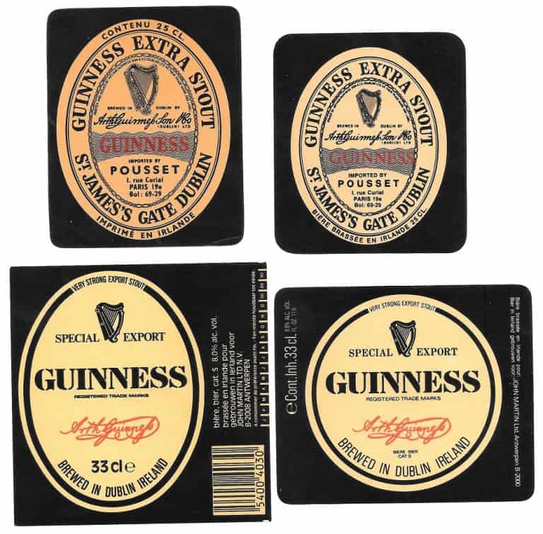 GUINNESS LABELS – GROUP E – British Beer Labels
