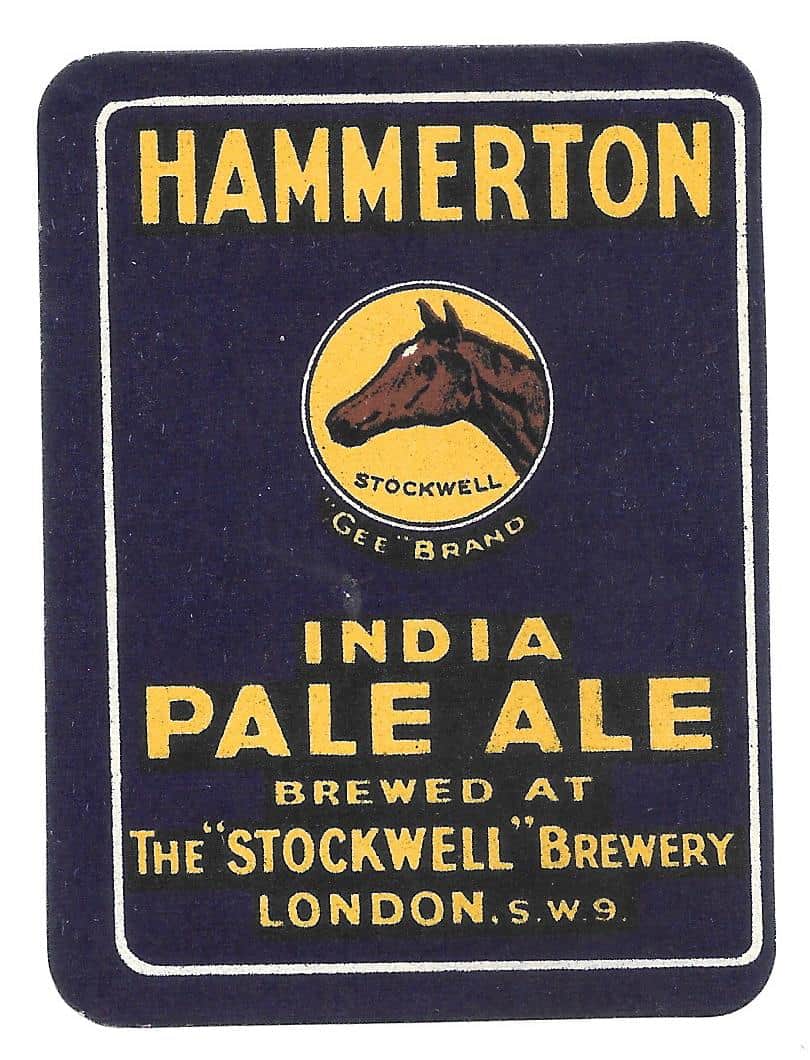 HAMMERTON IPA HORSE – 82mm TALL – British Beer Labels