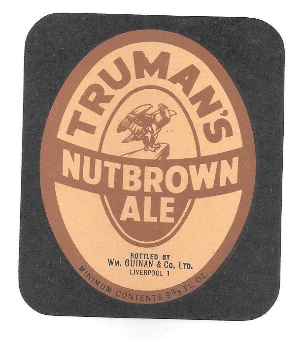 TRUMAN – GUINAN LIVERPOOL – 78mm TALL – British Beer Labels