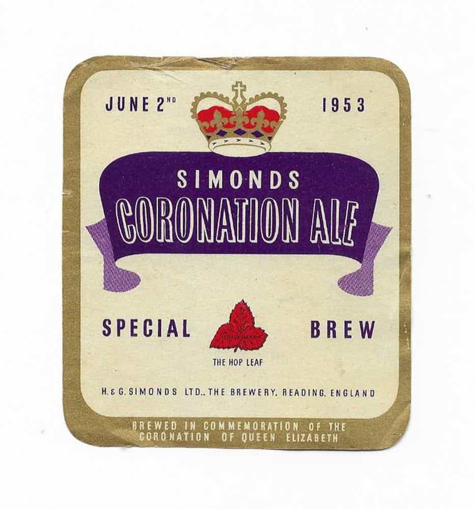 SIMONDS 1953 CORONATION – 80mm TALL – SMALL NICK AT TOP – British Beer ...