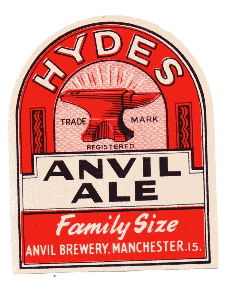 HYDES ANVIL ALE – FAMILY SIZE – British Beer Labels