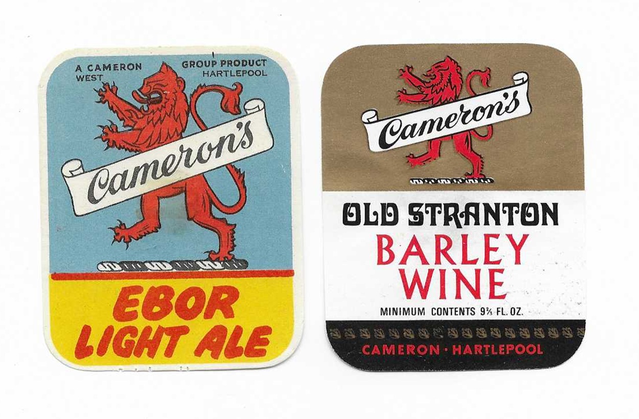 CAMERON ODD PAIR – EBOR & BARLEY WINE – SEE BOTH PICS – British Beer Labels