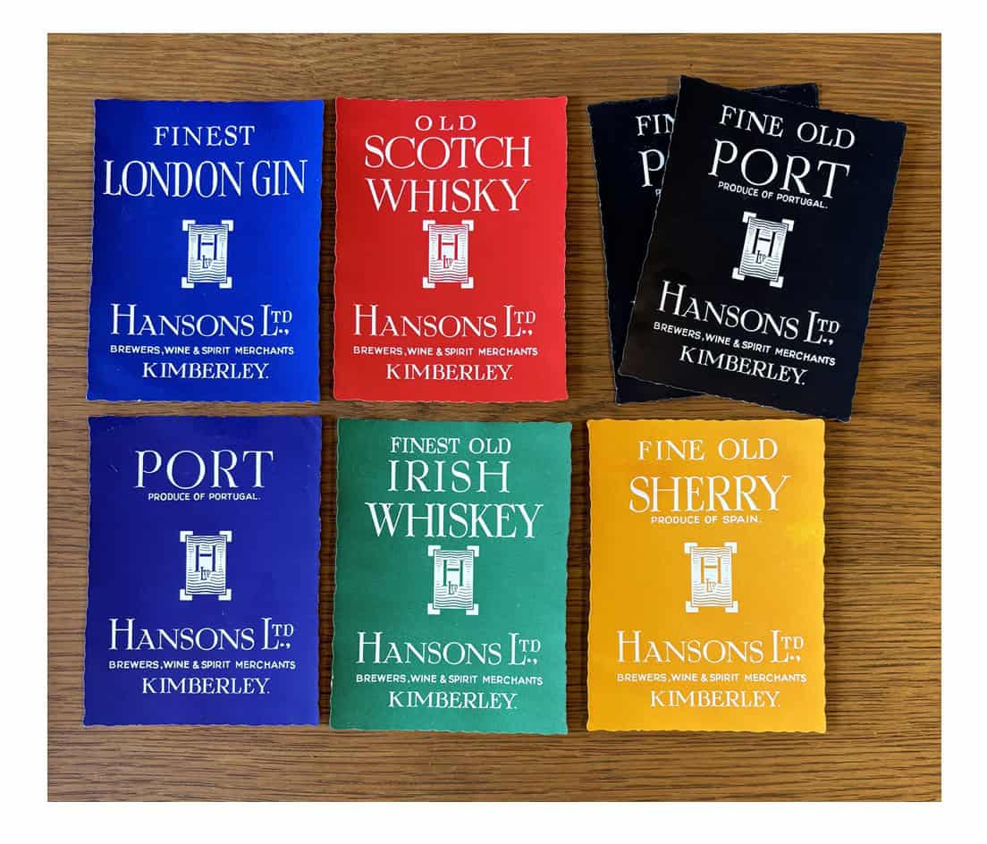 HANSONS KIMBERLEY SPIRIT GROUP – VERY SCARCE. – British Beer Labels