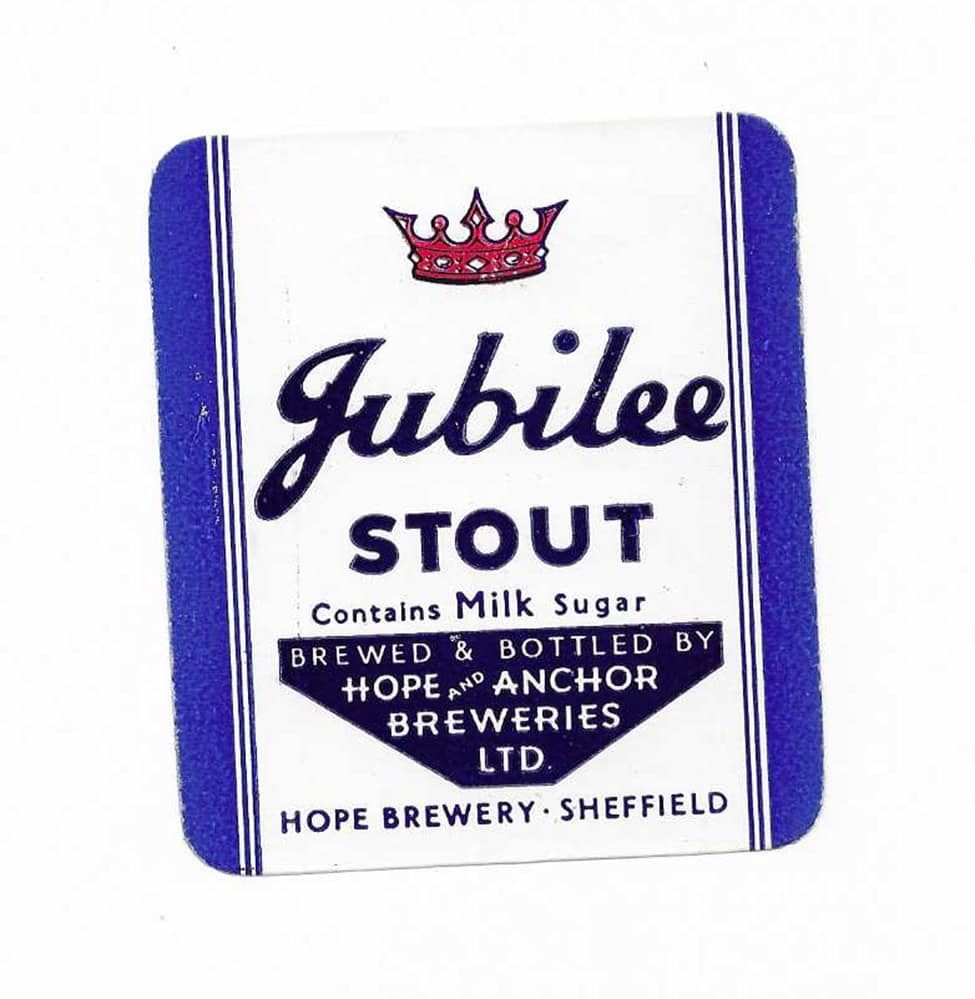 HOPE AND ANCHOR BREWERY – JUBILEE STOUT – WITH RED CROWN – 75mm TALL ...