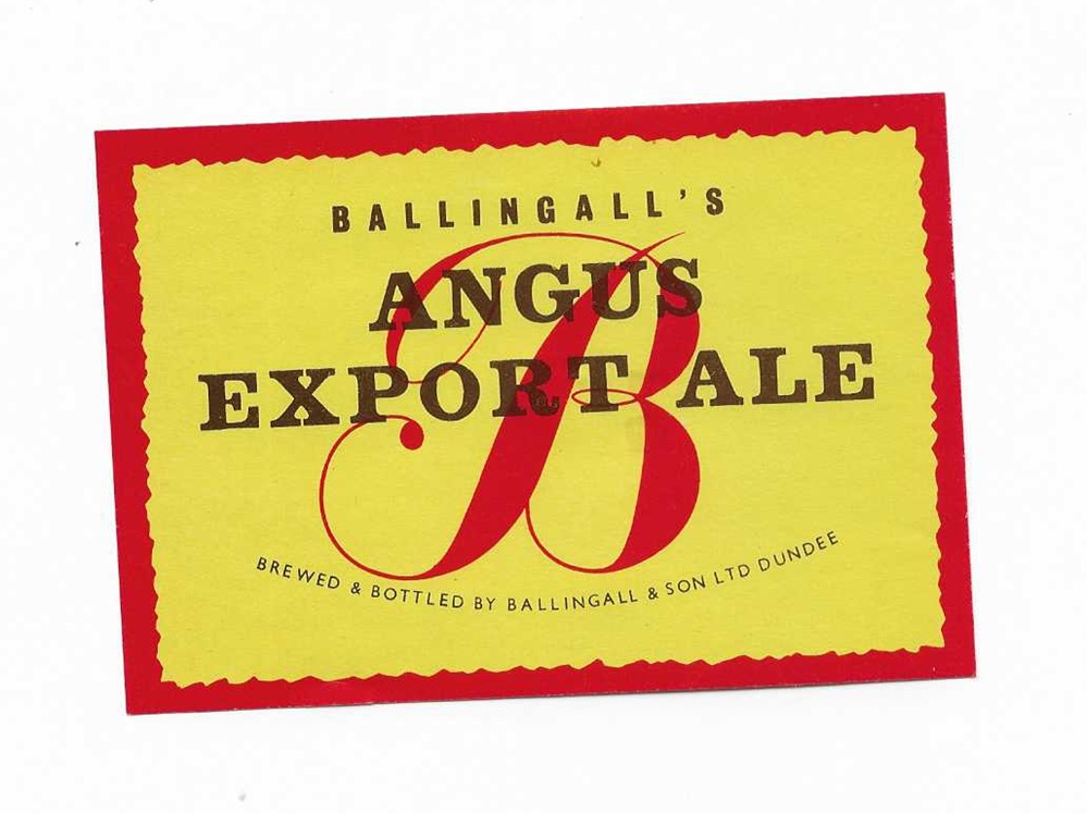 BALLINGALL OF DUNDEE – EXPORT ALE (B) – SEE 2 PICS – British Beer Labels