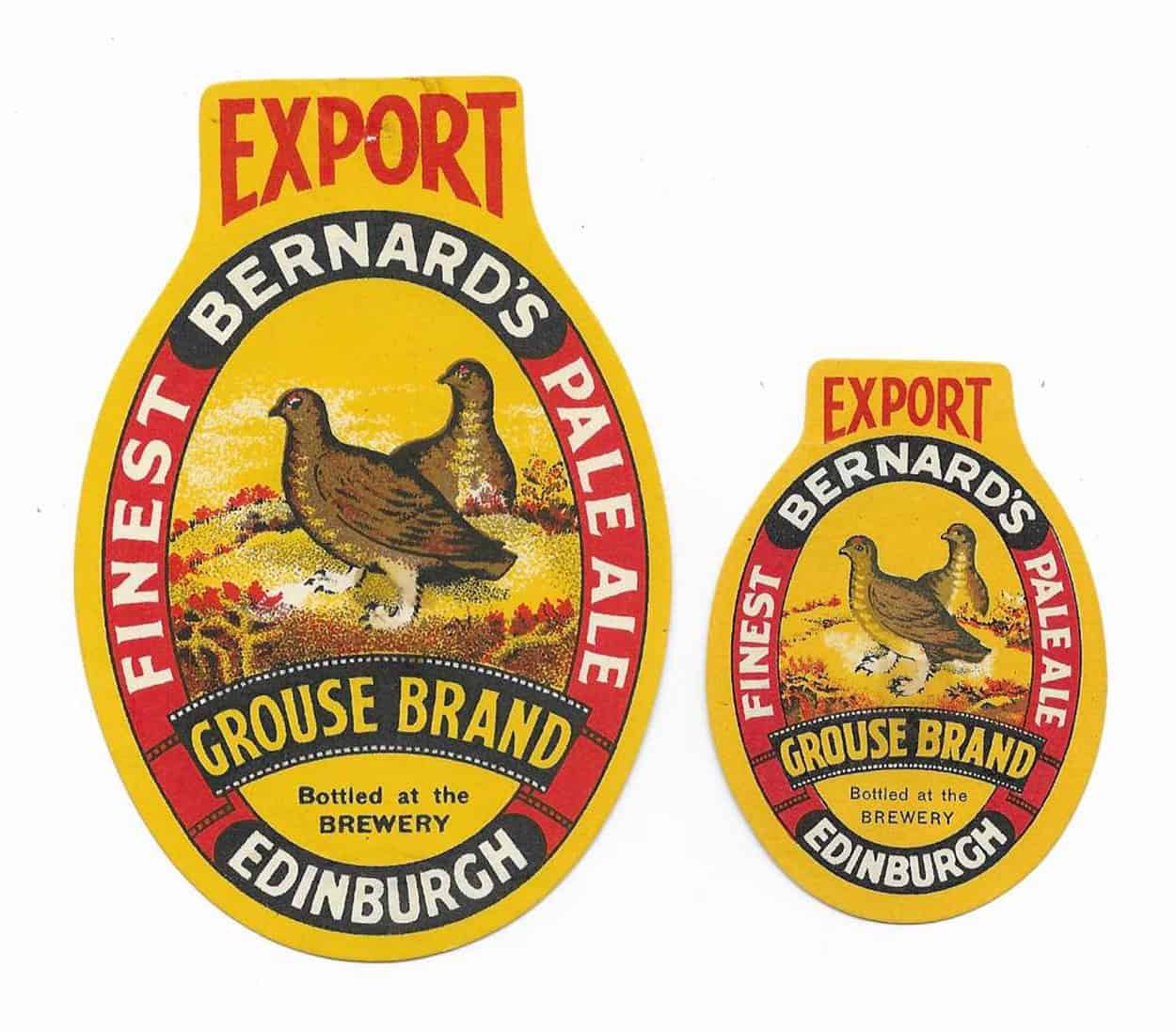 BERNARD’S OF EDINBURGH – GROUSE BRAND – LARGEST IS 104mm TALL – SEE 2 ...