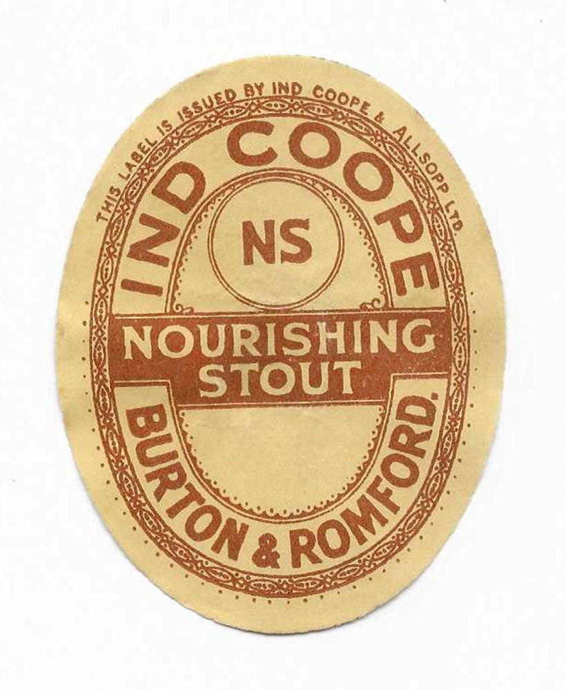 IND COOPE & ALLSOPP’S NOURISHING STOUT – SHINY – 80mm TALL – 2 PICS ...