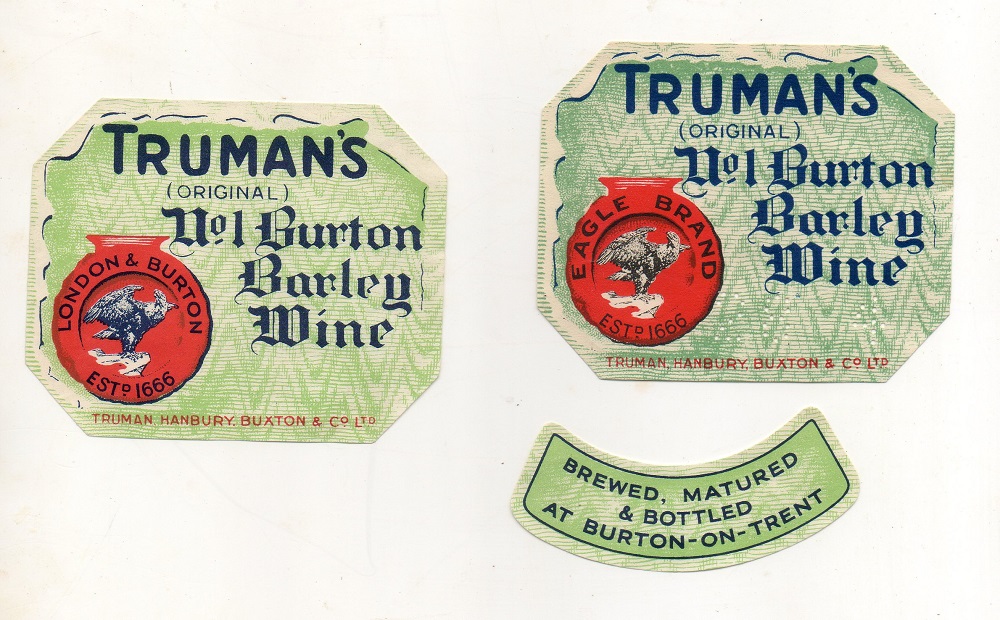 TRUMAN – EAGLE BRAND & LONDON & BURTON BARLEY WINE PAIR AND NECK ...