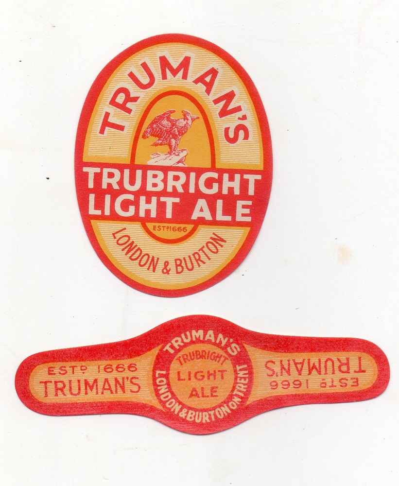 TRUMAN TRUBRIGHT LIGHT ALE PAIR – British Beer Labels