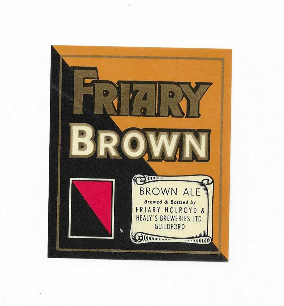 FRIARY HOLROYD & HEALY OF GUILDFORD – BROWN ALE (A) – 78mm TALL ...