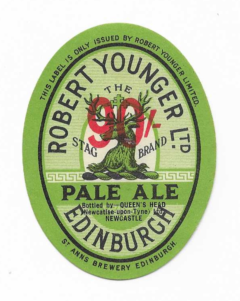 ROBERT YOUNGER OF EDINBURGH – SCARCE – 90 SHILLING PALE ALE – QUEEN’S ...