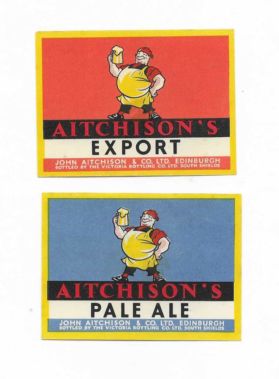 JOHN AITCHISON – ODD PAIR B – 57mm TALL – SEE BOTH PICS – British Beer ...