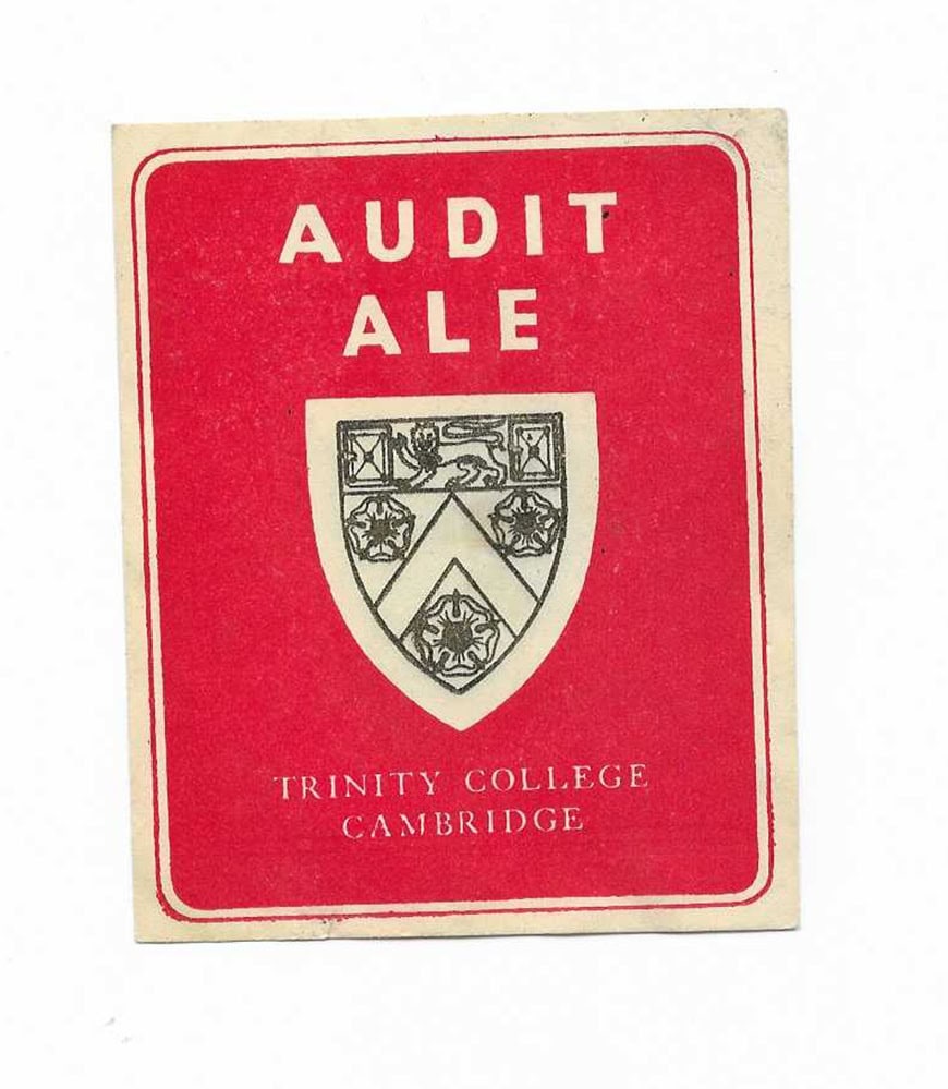 AUDIT ALE – TRINITY COLLEGE CAMBRIDGE – British Beer Labels