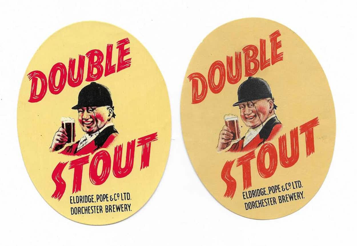 ELDRIDGE POPE OF DORCHESTER – DOUBLE STOUT PAIR – MATT & SHINY – SEE 2 ...