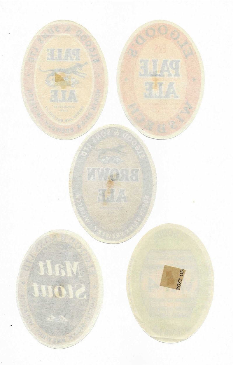 ELGOOD OF WISBECH – GROUP OF 5 PRE CONTENTS – SEE BOTH SCANS OF FRONTS ...