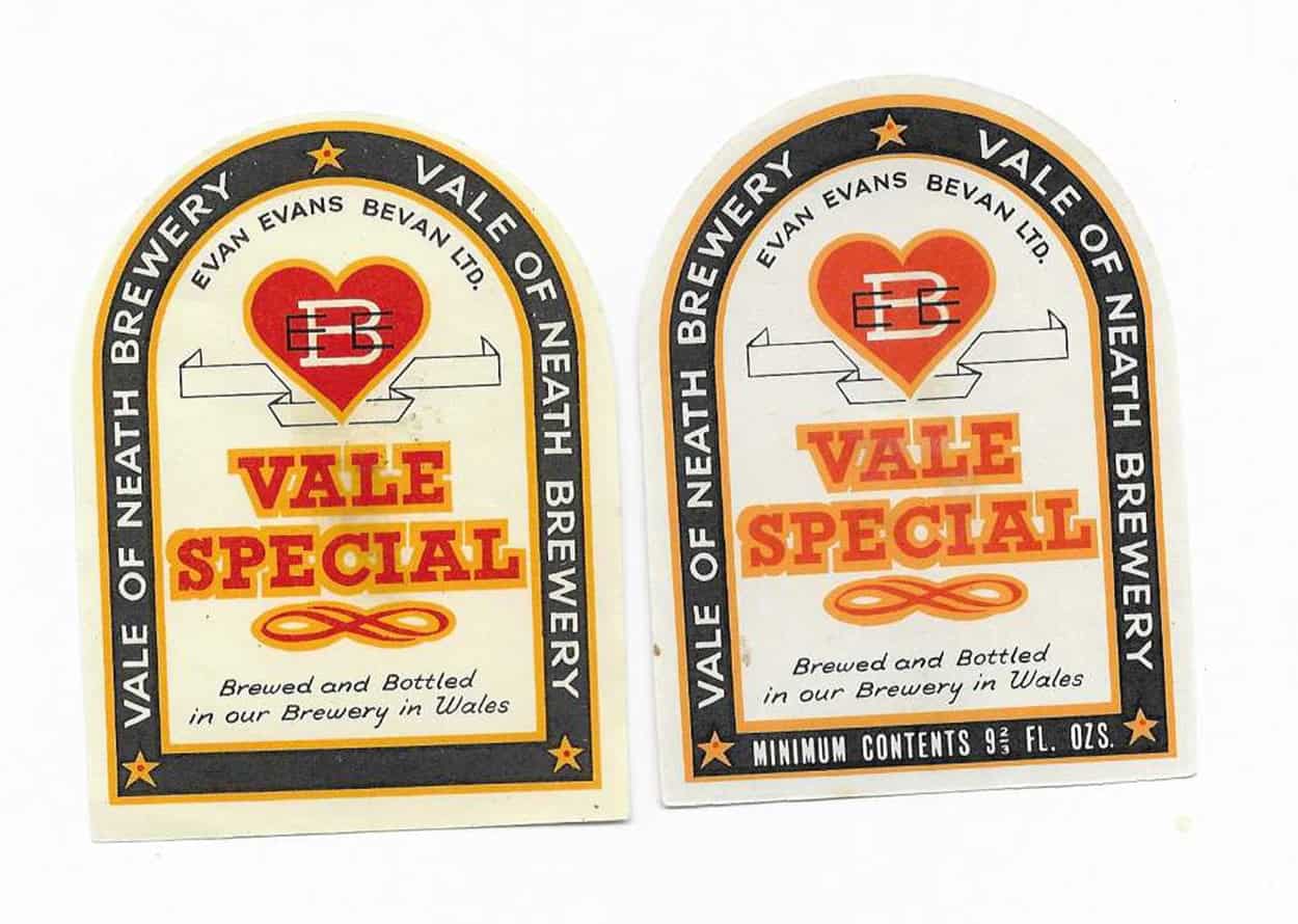 EVANS EVANS BEVAN OF NEATH – 2 DIFFERENT VALE SPECIALLABELS – SEE BOTH ...
