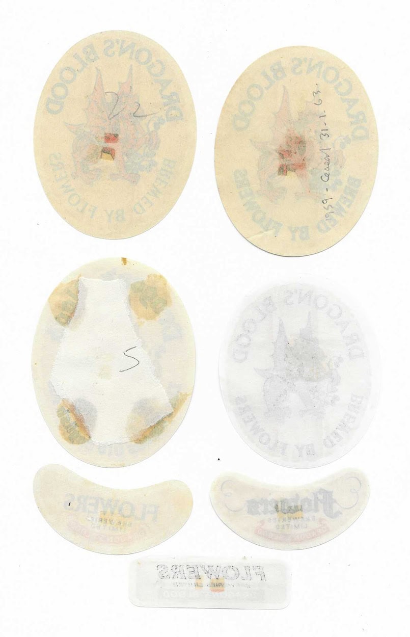FLOWERS – DRAGON’S BLOOD GROUP – SEE PICS OF FRONTS & BACKS OF LABELS ...