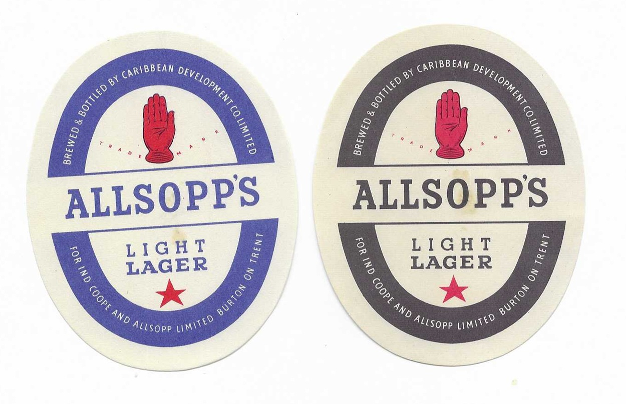 IND COOPE & ALLSOPP – CARIBB DEVELOPMENT CO LIMITED – LIGHT LAGER PAIR ...