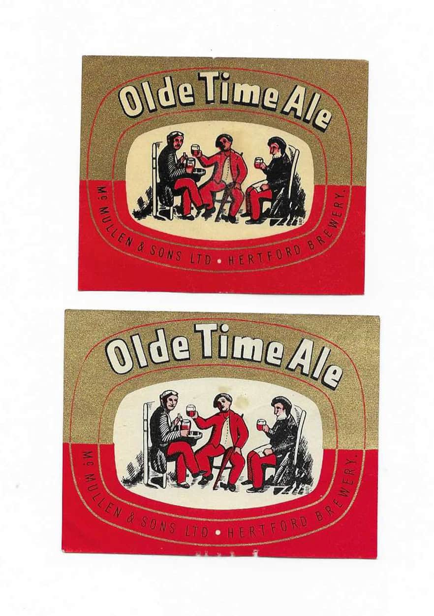 McMULLEN – OLDE TIME ALE – 2 DIFFERENT RECTANGLES – SEE 2 PICS ...