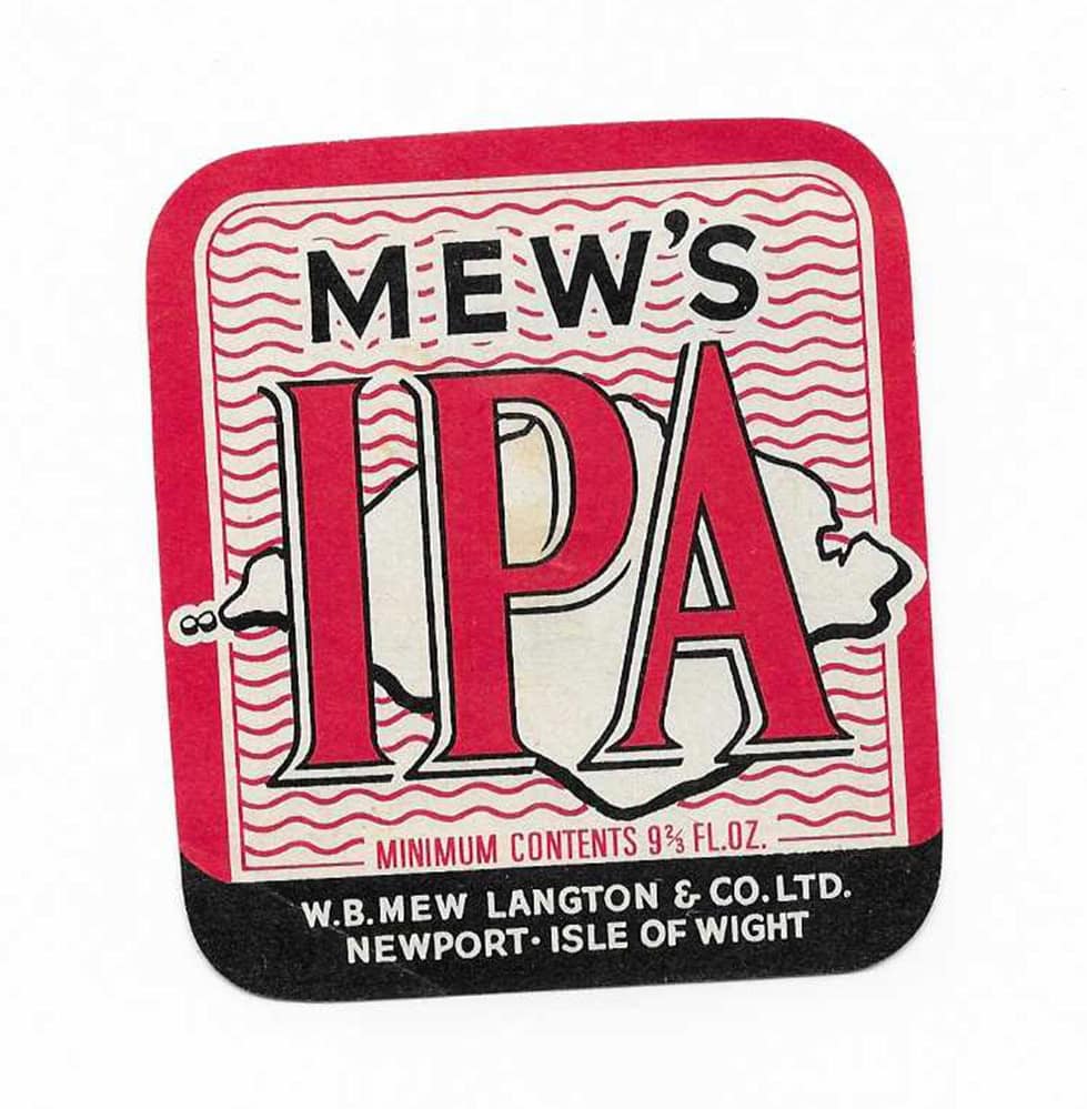 MEW LANGTON ISLE OF WHITE – I.P.A – 9 2/3 FL.OZS – 74mm TALL – British ...