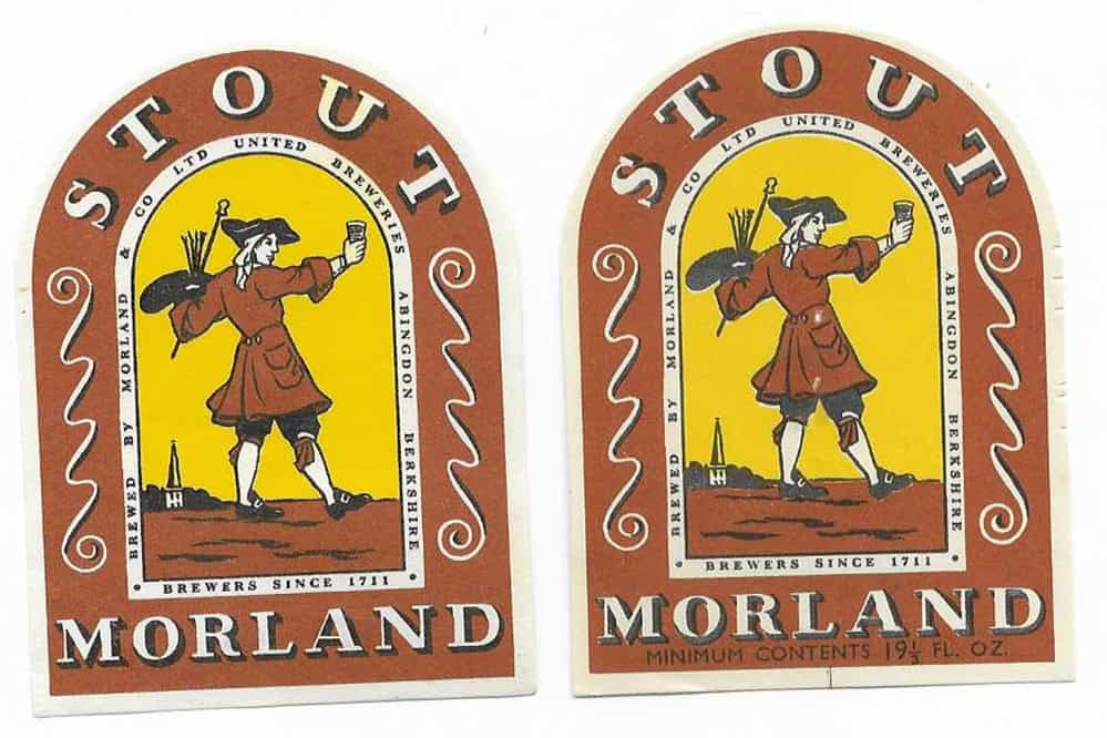 MORLAND OF ABINGDON – 8 DIFFERENT HOLE FILLERS – British Beer Labels