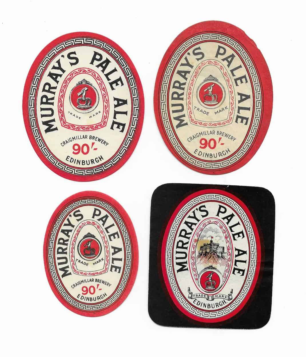 MURRAY OF EDINBURGH – 4 PALE ALE GROUP – SEE 2 PICS – British Beer Labels