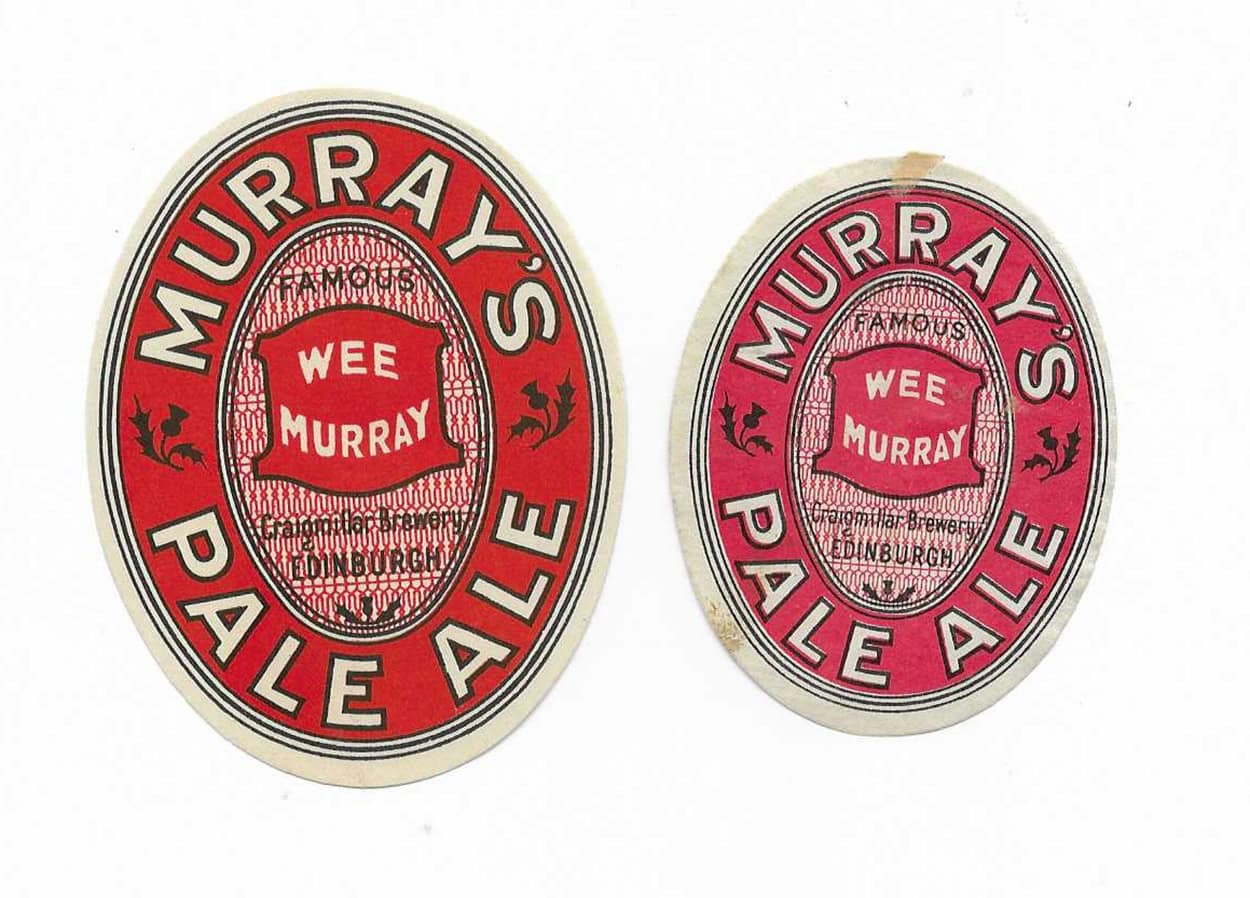 MURRAY’S WEE MURRAY PAIR – SEE BOTH SCANS – British Beer Labels