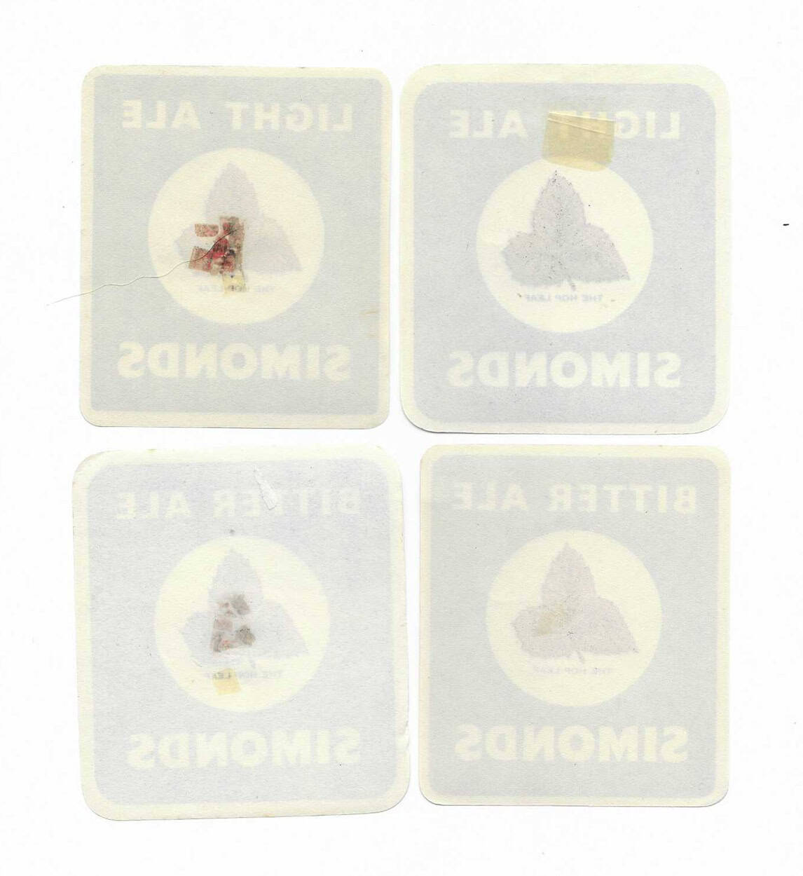 SIMONDS OF READING – 4 DIFFERENT LABELS – SEE BOTH PICS – British Beer ...