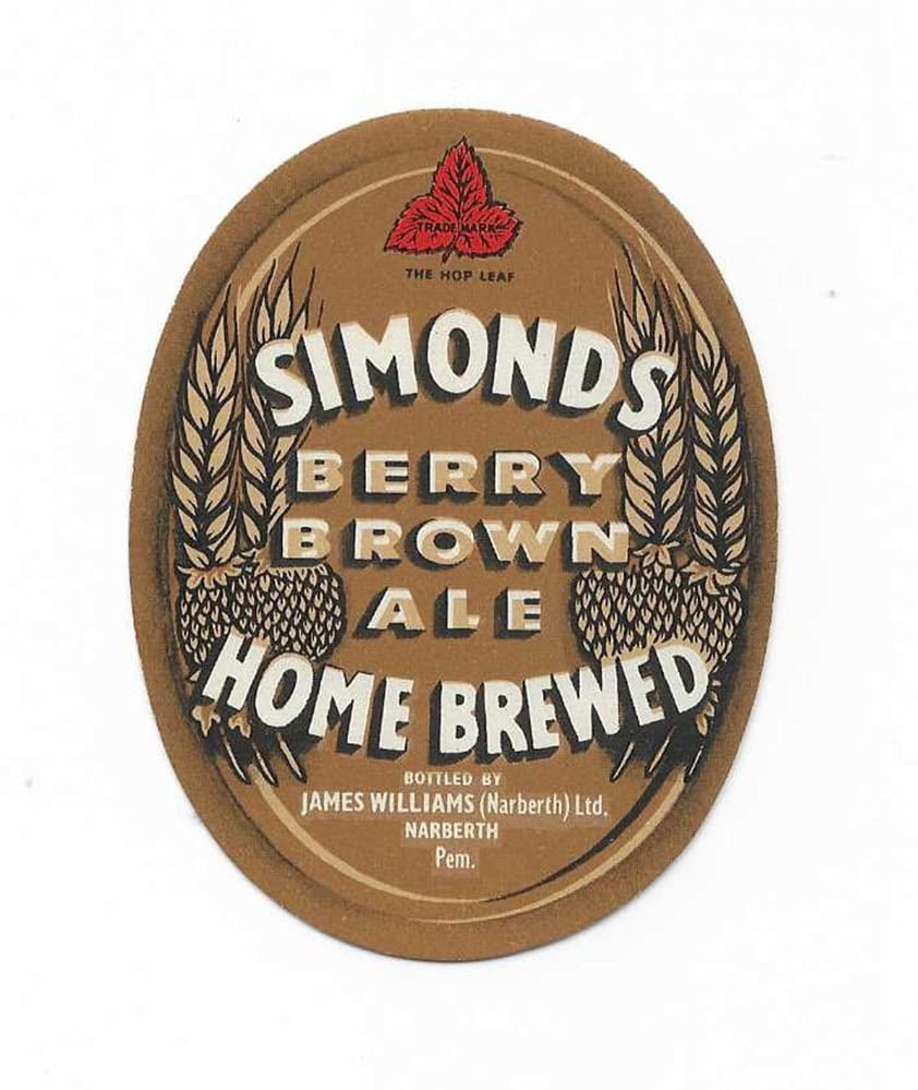 SIMONDS – FOR WILLIAMS OF NARBETH – OVAL LABEL – 83mm TALL – MINT ...