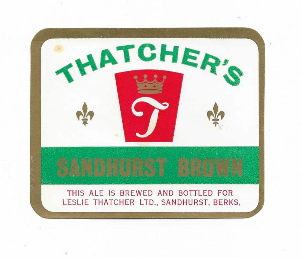 THATCHER’S – SANDHURST BROWN – British Beer Labels