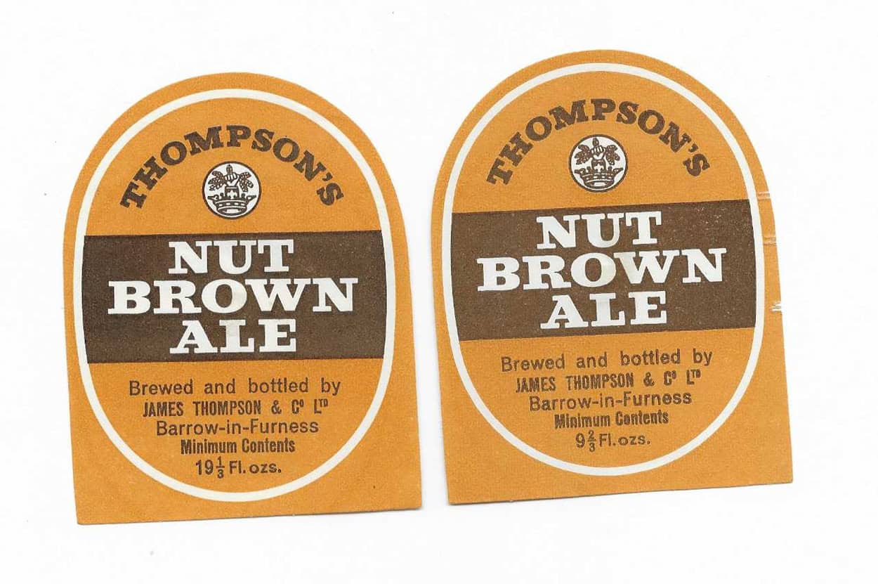 THOMPSON OF BARROW IN FURNESS – NUT BROWN ALE PAIR – 9 2/3 AND 19 1/3 ...
