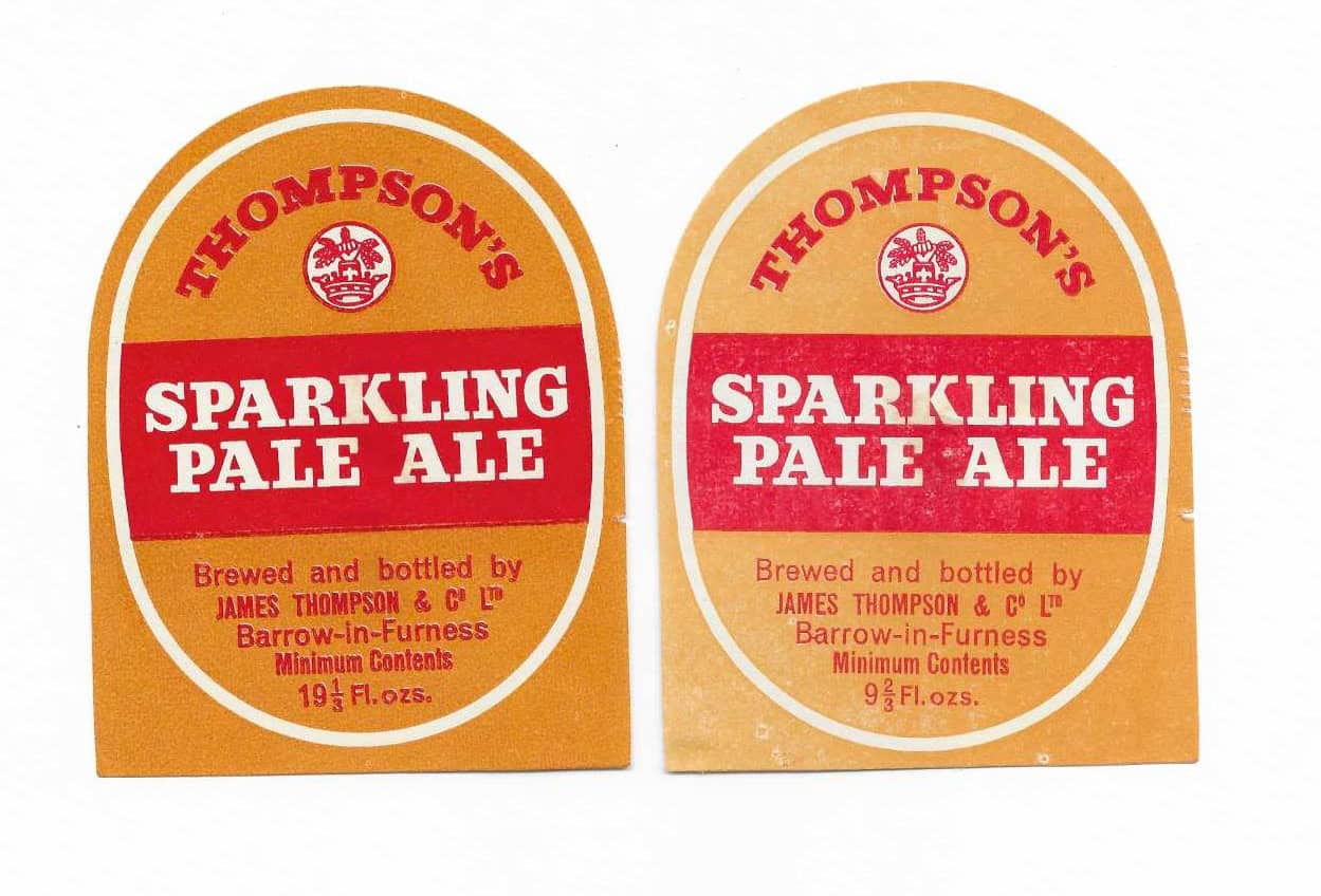 THOMPSON OF BARROW IN FURNESS – SPARKLING PALE ALEPAIR – 9 2/3 AND 19 1 ...