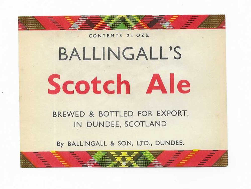 BALLINGALL OF DUNDEE – SCOTCH ALE – SEE 2 PICS – British Beer Labels