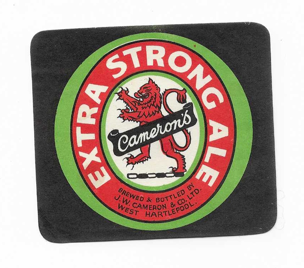 CAMERON OF HARTLEPOOL – EXTRA STRONG ALE LABEL – SEE 2 PICS – British ...