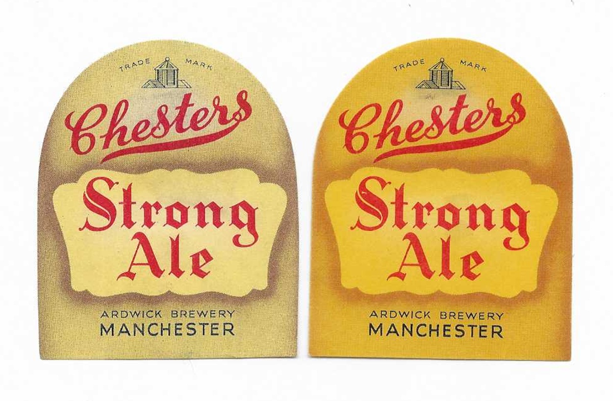 CHESTERS OF MANCHESTER – STRONG ALE PAIR – SEE 2 PICS – British Beer Labels
