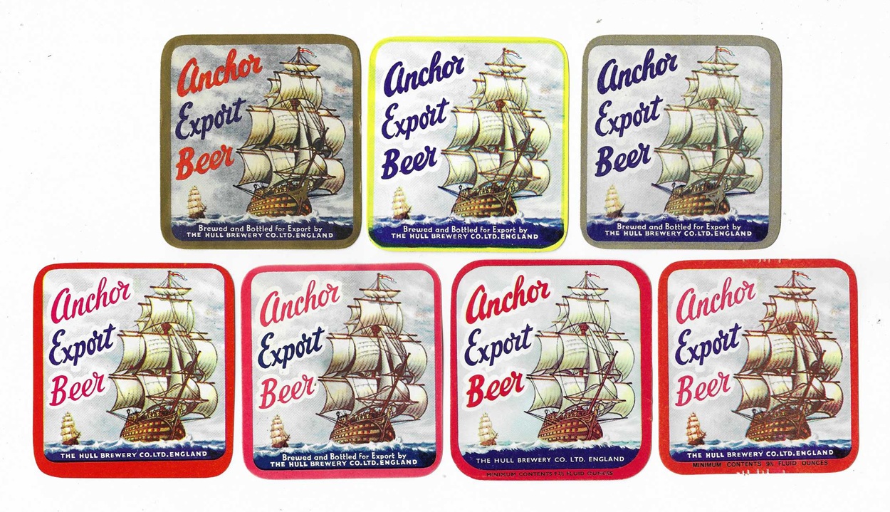 HULL BREWERY – 7 DIFFERENT PRE CONTENTS LABELS – SEE BOTH PICS ...