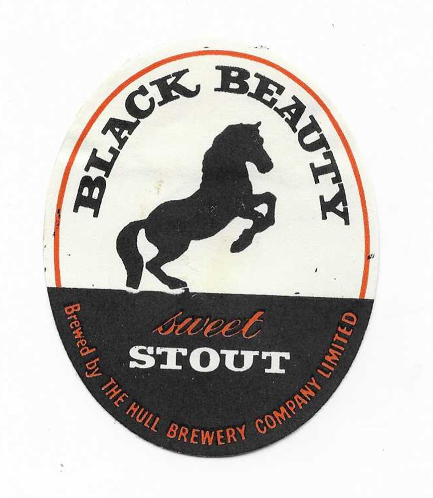 HULL BREWERY – BLACK BEAUTY – OVAL PRE CONTENTS LABEL – SEE BOTH PICS ...