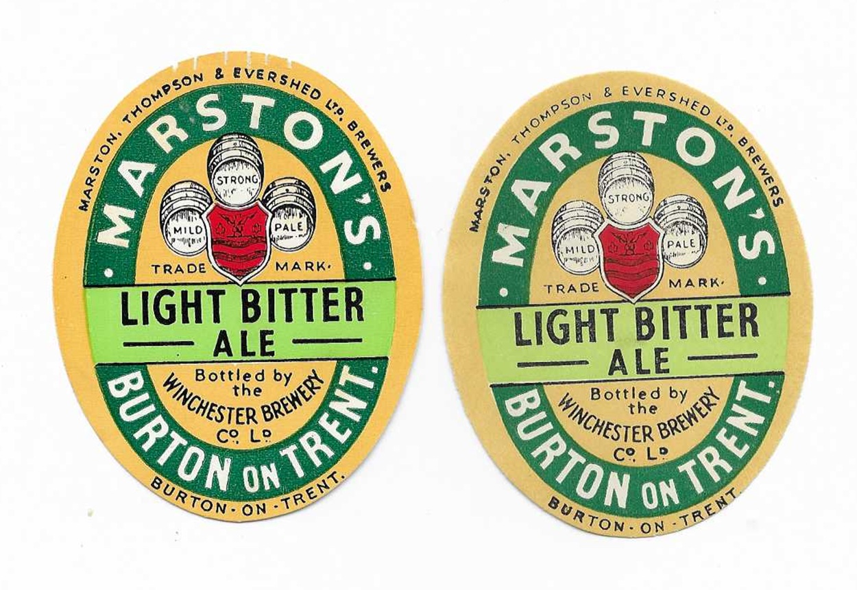 MARSTON THOMPSON EVERSHED – LIGHT BITTER ALE – WINCHESTER BREWERY ...