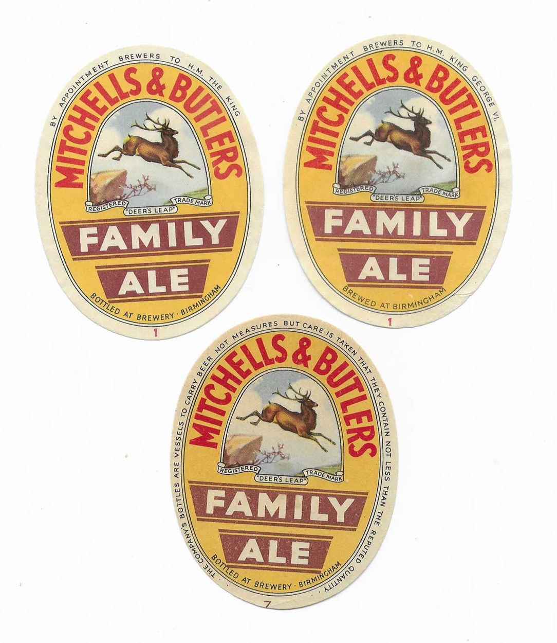 MITCHELLS & BUTLER 3 DIFFERENT FAMILY ALE – TO THE KING – KING GEORGE V ...