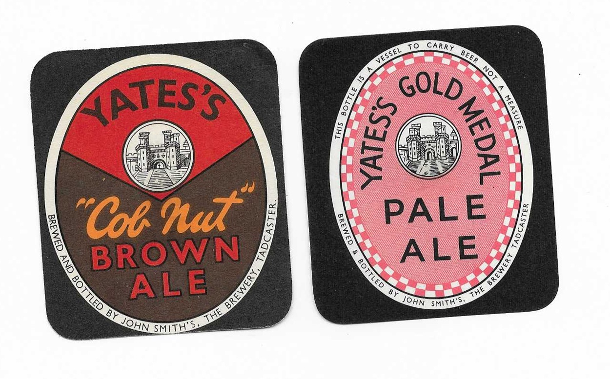 J. SMITH / YATES – ODD PAIR – SEE 2 PICS – British Beer Labels